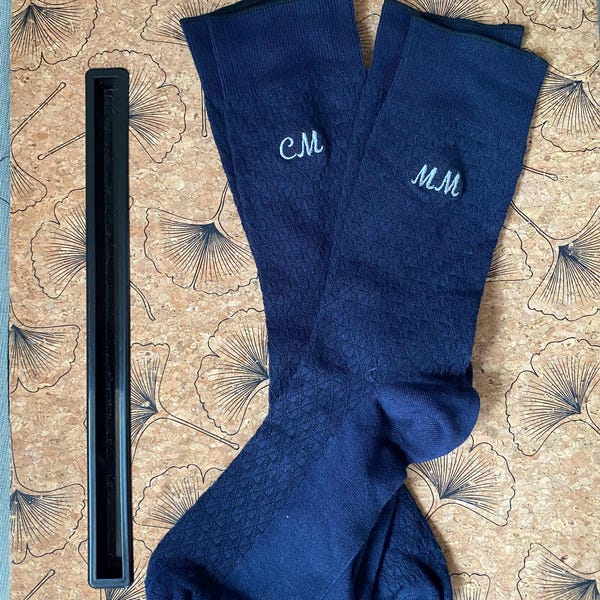 Custom Wedding Socks Silver Embroidered Custom Bride Socks Bridesmaid ...