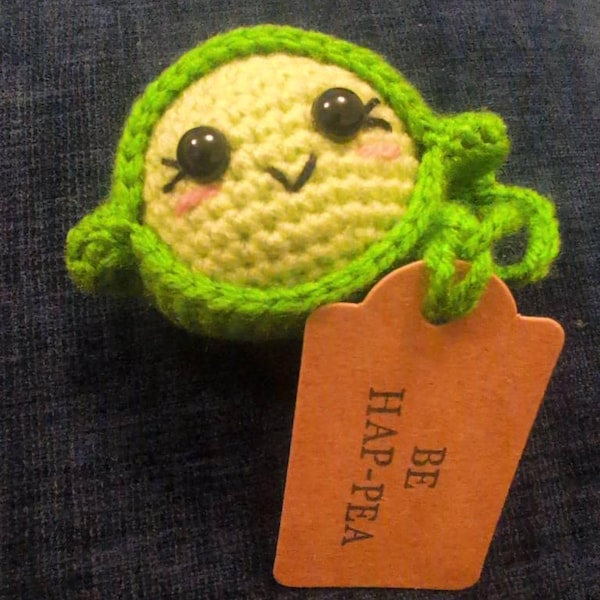 Handmade Crochet Pea in a Pod | Positive Pea | Hap-pea Birthday Gift ...