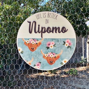 Custom Script Unfinished Wood Sign Laser Cut Letters Hanging Wall Decor ...