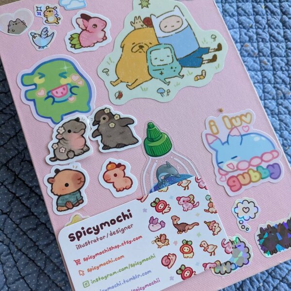 Series 2: Tiny Party Animals Sticker Set of 11 / Mini Animal Stickers ...