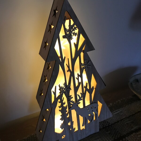 XL Rustic Barn Style Giant Wooden LED Light up Letter Lights - A-Z ...
