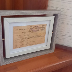 Custom Large Floating Frame in White Oak Veneer, Double Sided Frame for ...