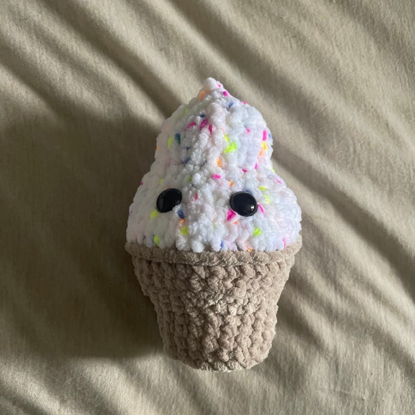 NO-SEW MINI Ice Cream Cone Plush Crochet Pattern - Amigurumi - Etsy