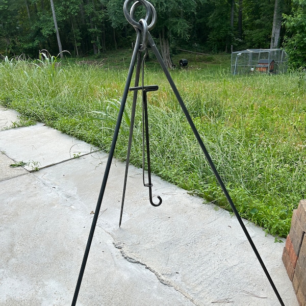 Hand Forged Campfire Cookset With Adjustable Swing Arms (heavy Duty ...