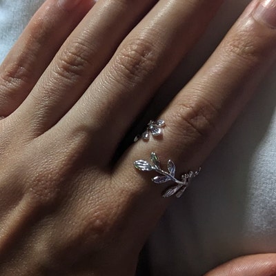 Laurel Wreath Ring, Leaf Ring, Silver Leaf Ring, Adjustable Ring, Leaf ...