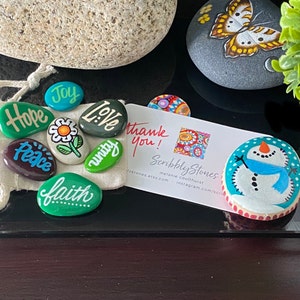 Memorial Painted Rocks Keepsake Art Stones in Memory of | Etsy