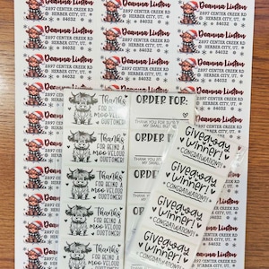 4x6 Thermal Packaging Stickers - Design #25 CUSTOM Info - Etsy