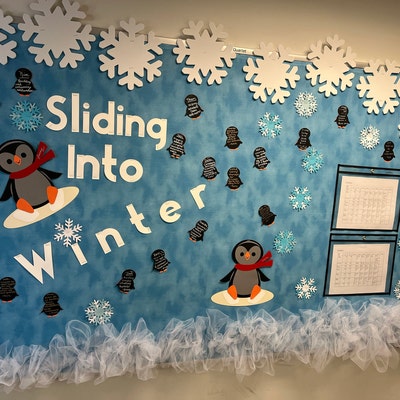 Teachers School Bulletin Board Cutouts Winter Bulletin Board Kit ...