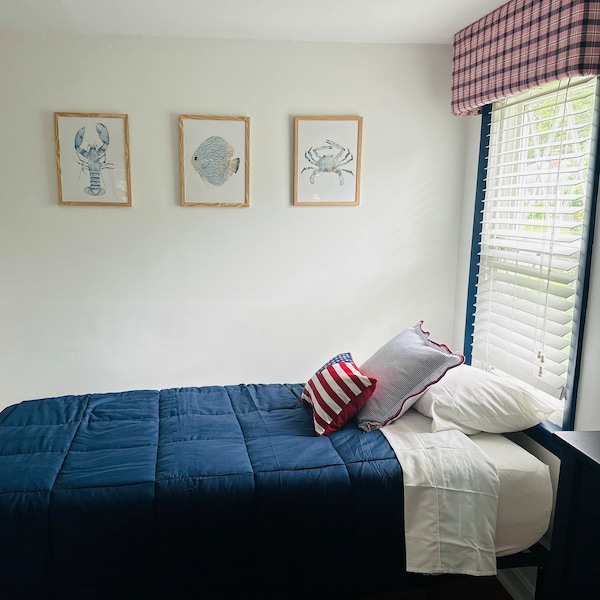 Watercolor Coastal Wall Decor, Light Blue Nautical Art, Set of 3 Prints ...