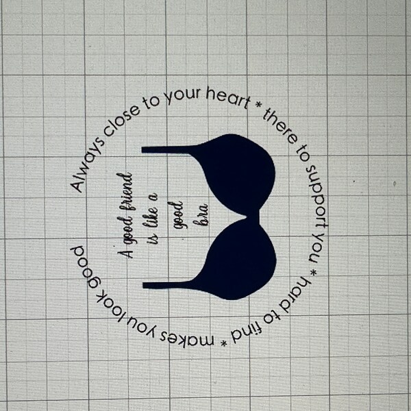 Funny Friend Ornament SVG, Friend Like a Bra Ornament File, Digital Cut ...