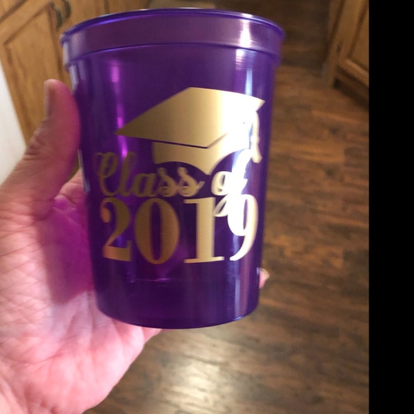 Graduation Cap Cups, Graduation Tassel, Printed Party Cups, Party ...