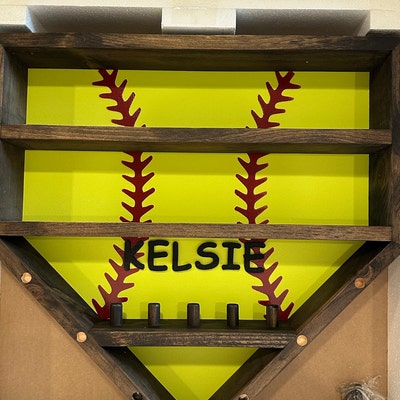 Softball Ring and Ribbon/medal Display SB2 - Etsy