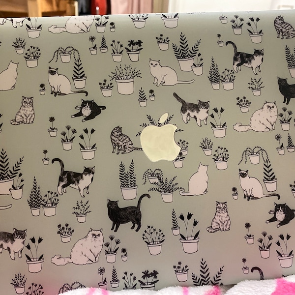 Potted Plants and Cat MacBook Case for New MacBook Pro 16 15 MacBook ...