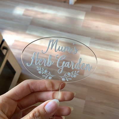 Personalized Acrylic Garden Sign, Flower Pot Message Sticks, Gardening ...