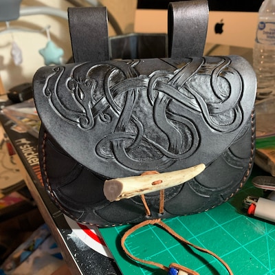 Leather Viking Belt Pouch Pattern / Digital Download / Viking Serpent ...