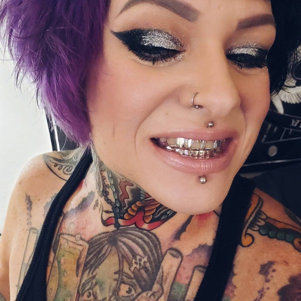 Sterling Silver Grillz 925 Custom Silver Teeth Real Open Face Silver ...