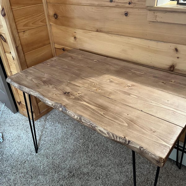 Live Edge Rustic Desk : Solid Wood Home Office Furniture, Kitchen and ...
