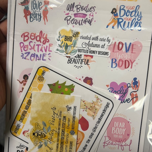 Body Positivity Stickers (set of 15) Item #1014 - Etsy
