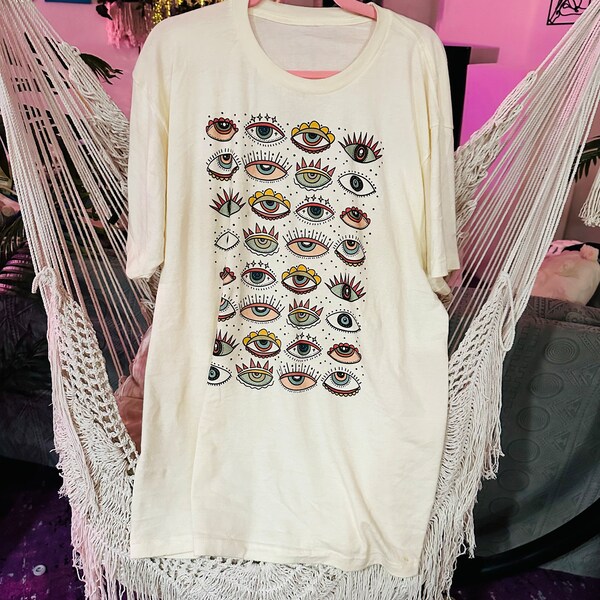 Evil Eye Pattern Shirt, Evil Eye Retro Shirt, Third Eye Pattern Shirt ...