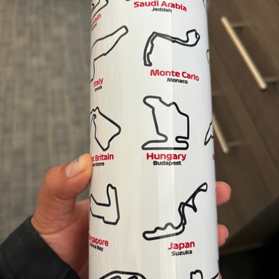 Formula 1 Race Track Tumbler, Formula One Cup 20oz With Straw, Formula ...