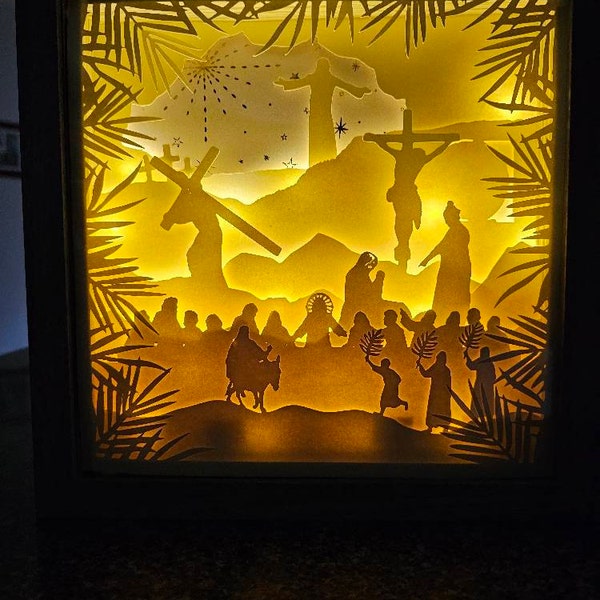 Holy Week, Cut File, 3D Shadow Box, SVG, PNG, Easter Gift, Easter ...