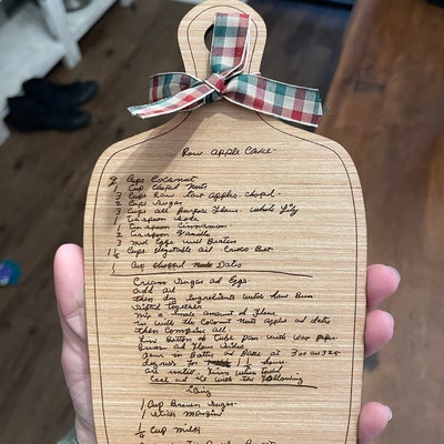 Recipe Magnet Handwritten Engraved Recipes, 5x7 Size - Etsy