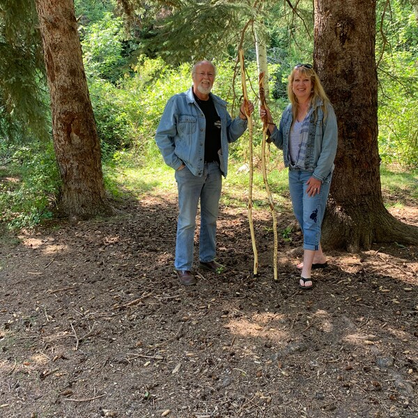 Walking Stick With Handle, Diamond Willow Wood, Rope Hand Grip N ...