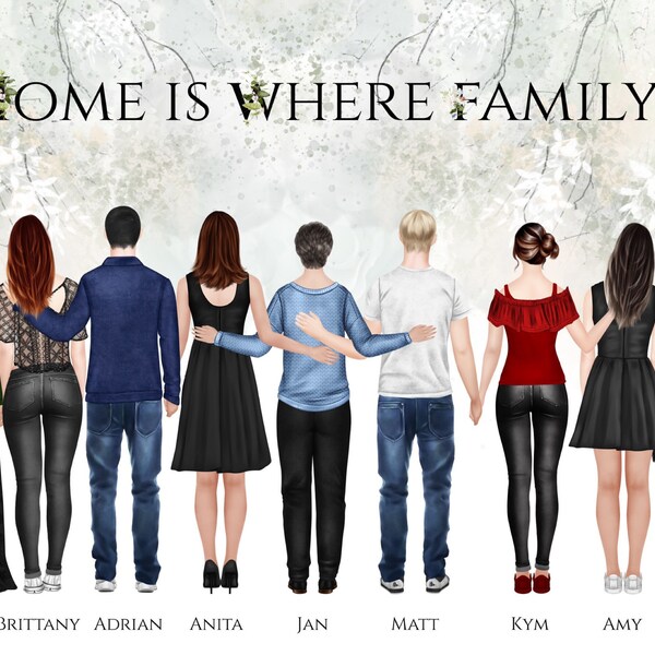 Family Poster I Family Portrait I Family Illustration - Etsy