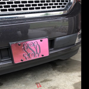 Custom Mirror pink License Plate, Car Tag, Personalized Car Tag, Custom ...