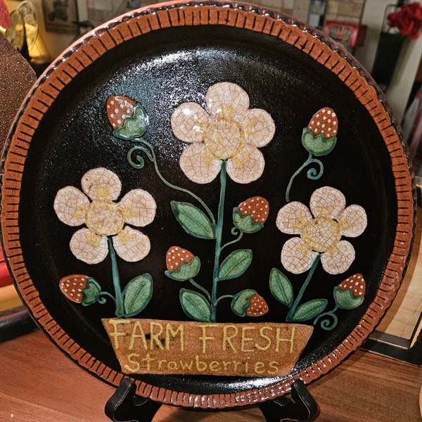 Smith Redware Handcrafted Ornament Folk Art, Ohio, Made in USA, Crackle ...