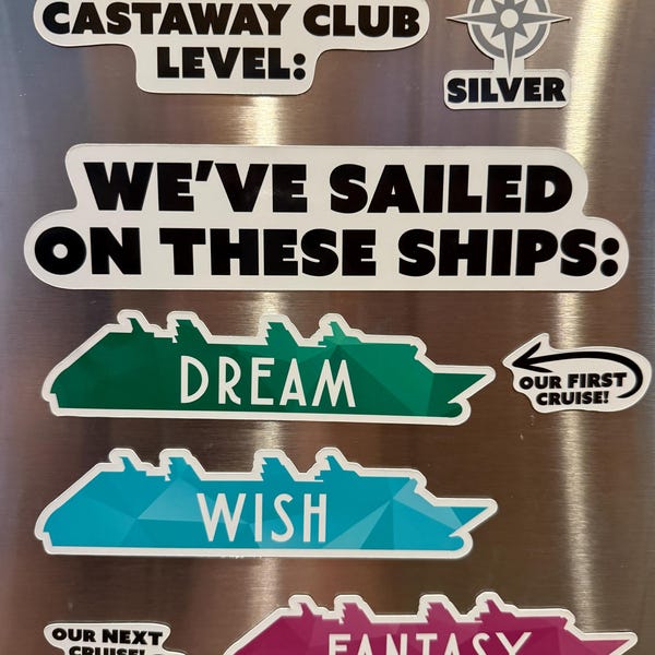 DCL Cruise Door Magnets - We've Sailed on These Ships Magnet Pack ...