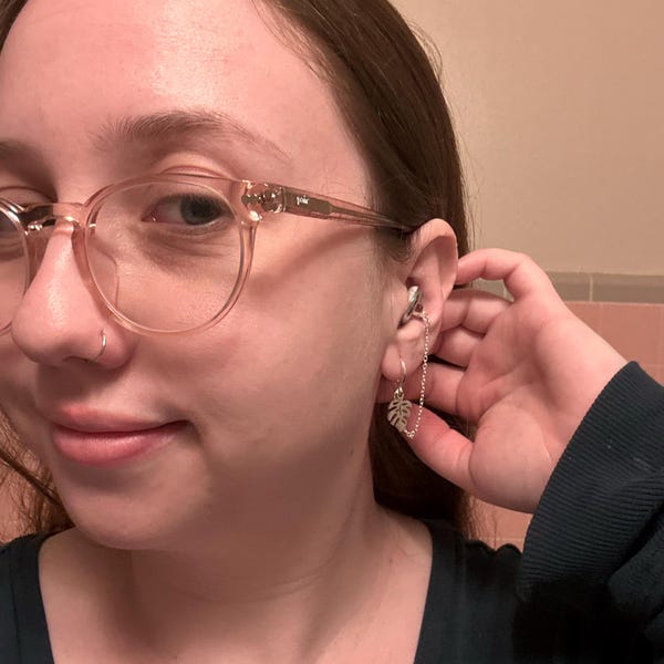 Triple Chain Loop Style Earplug Earrings, Earplug Chain, ADHD Jewelry ...