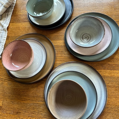 Mix and Match Set of Dinnerware, Set of Main Course Plates, Dinner ...