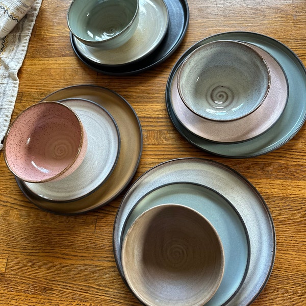 Mix and Match Set of Dinnerware, Set of Main Course Plates, Dinner ...