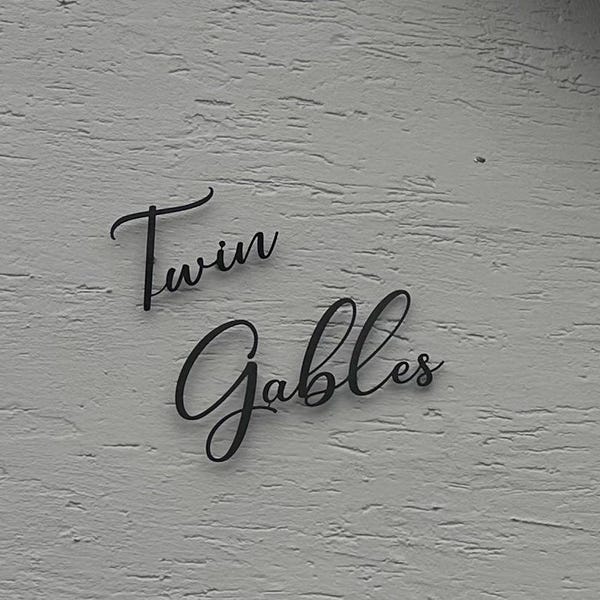 Modern Address Sign, Custom Metal House Number, Outdoor Plaque, Laser ...