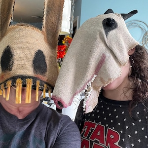 Scary Weird Mask, Creepy Scarecrow Mask, Adult Halloween Costume ...