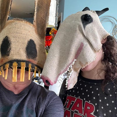 Scary Weird Mask, Creepy Scarecrow Mask, Adult Halloween Costume ...