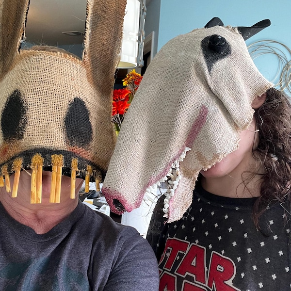 Scary Weird Mask, Creepy Scarecrow Mask, Adult Halloween Costume ...