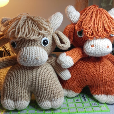 Highland Cow Knitting Machine Pattern PDF ONLY Addi Sentro - Etsy