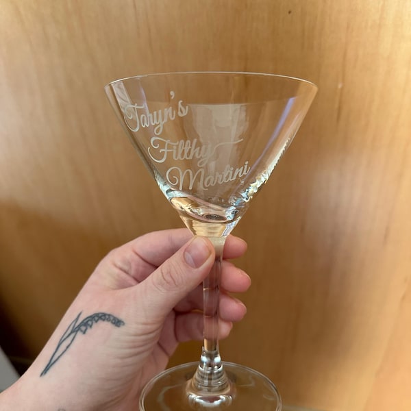 Personalized Espresso Martini Glass: Engraved Cocktail Glass (7.25 Oz ...