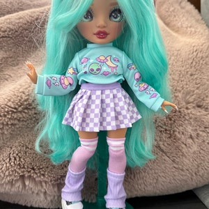 Rainbow High Doll Clothes, Cute Sweater and Skirt Outfit Set Sunflower ...