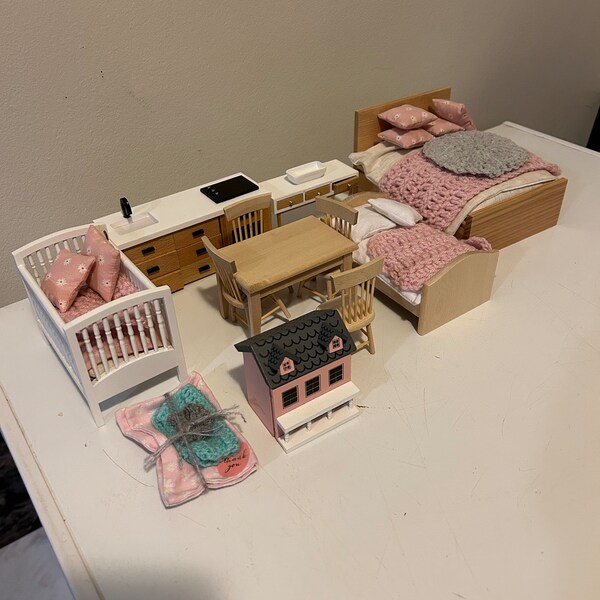 Little Evie and Ivy Dollhouse Bathroom Set, 1:12 Scale - Etsy