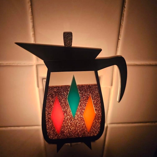 Mid Century Modern "percolator" Night Light: Retro Coffee Pot - Etsy