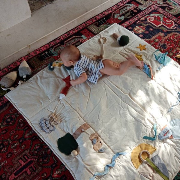 Baby Soft Sensory Blanket ,baby Activity Toy for Fine Motor Skills ...