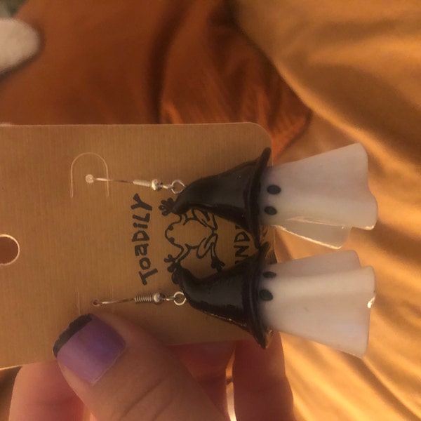 Ghost Clay Earrings - Etsy
