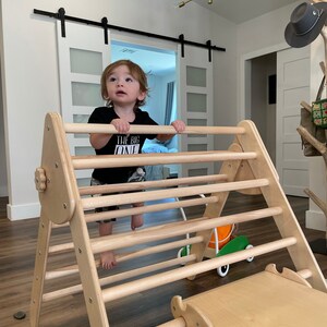 Climbing Furniture Woodandhearts Set of Three Items Climbing Triangle ...