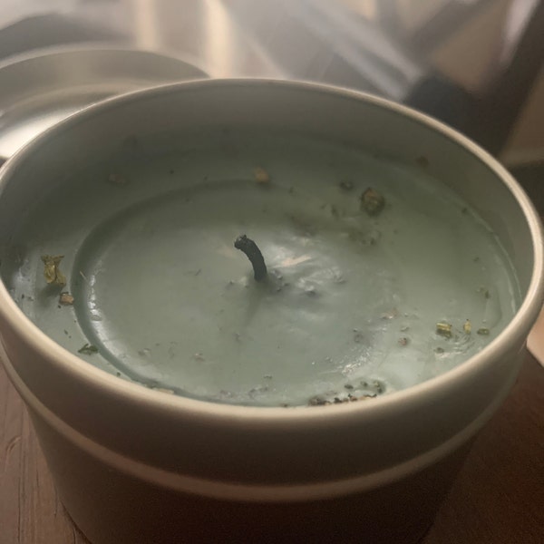 Marijuana-weed Scented Natural Soy Candle. the Cannabis, Green-colored ...