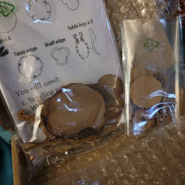 1:12 Dollhouse Miniatures Art Nouveau Table Diy Kit, Dragonfly Emile ...