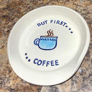 But First Coffee Spoon Rest Funny Spoon Rest Spoon Holder for Stove ...