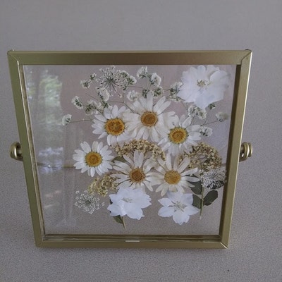 Herbarium Real Dried Natural Flower Standing/hanging Frame, Dried ...